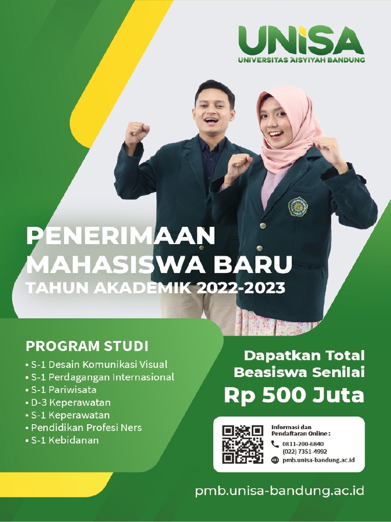 Brosur PMB UNISA Bandung 2022 - Online | PDF