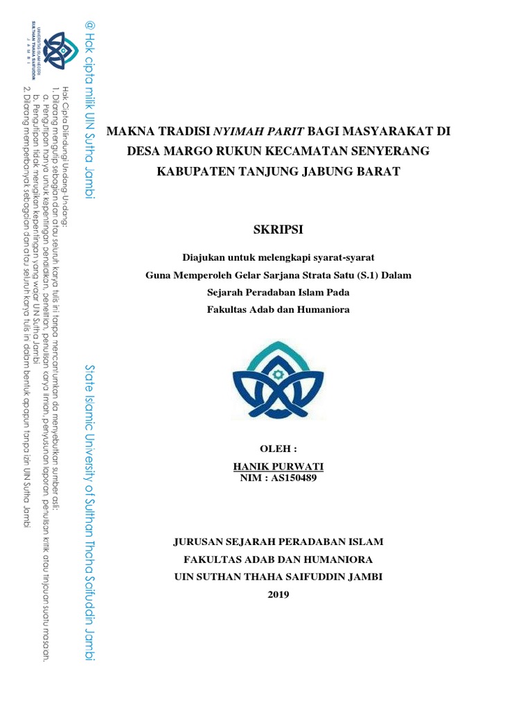 Makna Tradisi Nyimah Parit Margo Rukun | PDF
