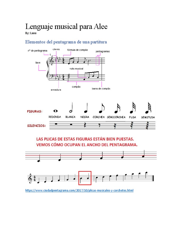 Elementos del Lenguaje Musical para Niños | PDF
