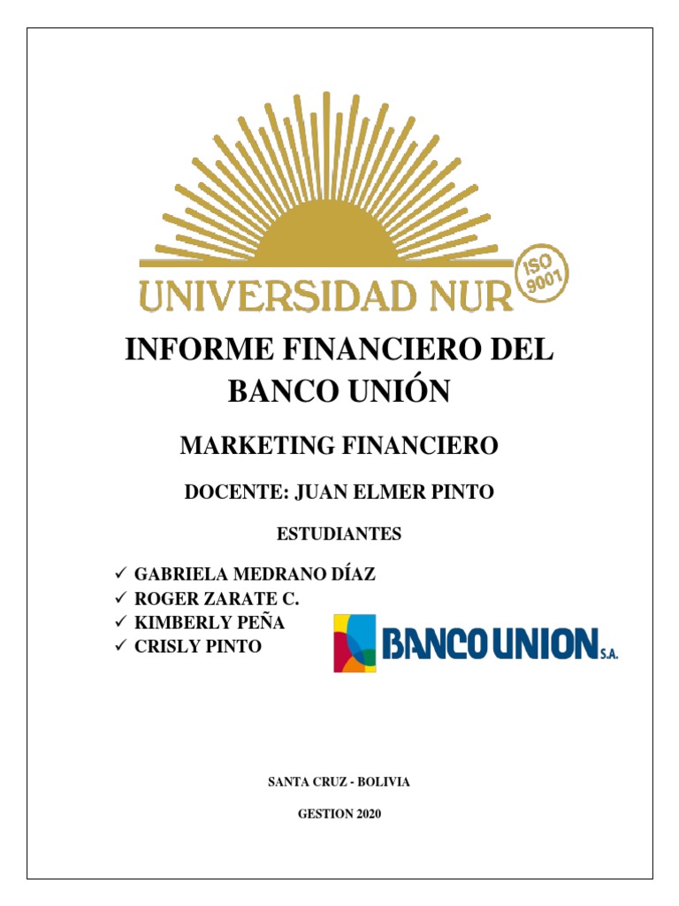Informe Financiero | PDF | Bancos | Producto Interno Bruto