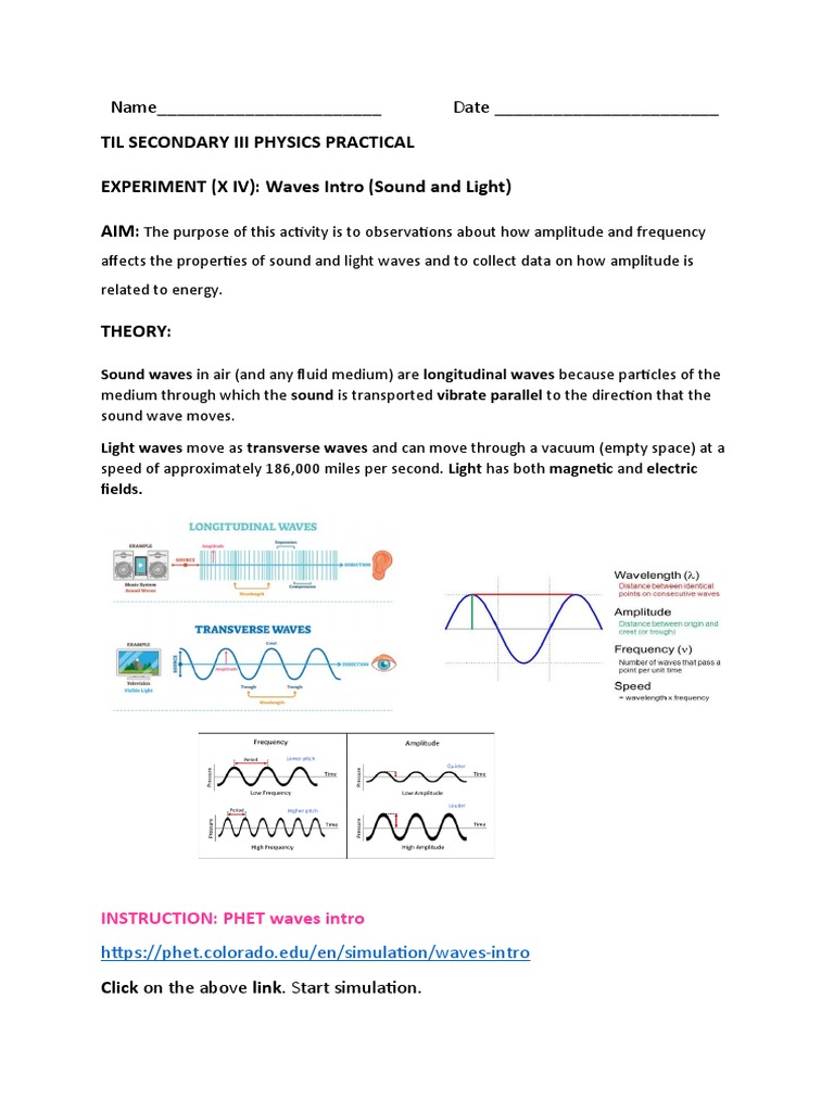 Sound and Light Waves Experiment | PDF | Waves | Sound