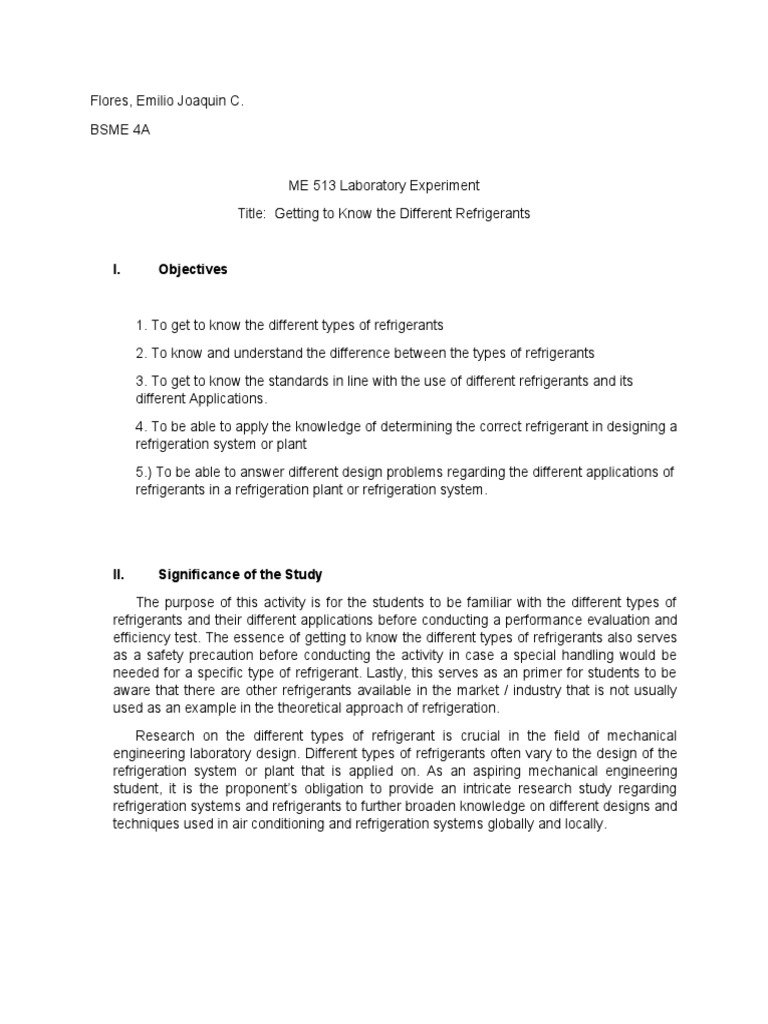 Me Lab Assesment 4 | PDF | Chlorofluorocarbon | Refrigerator