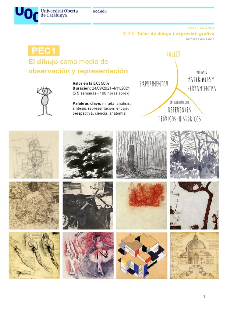 2021 22 1 PEC1 - IBE - Observacion Representacion | PDF | Dibujo | Perspectiva (Gráfica)