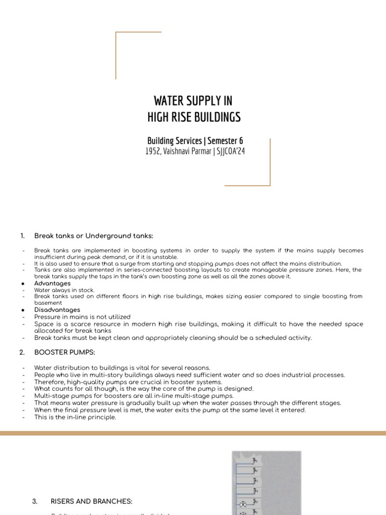 Water Supply in High Rise Buildings | PDF | Valve | Pump