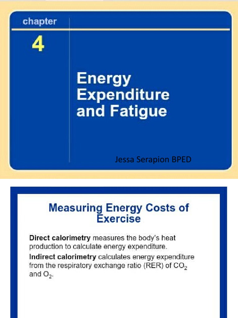 Energy Expenditure and Fatigue | PDF