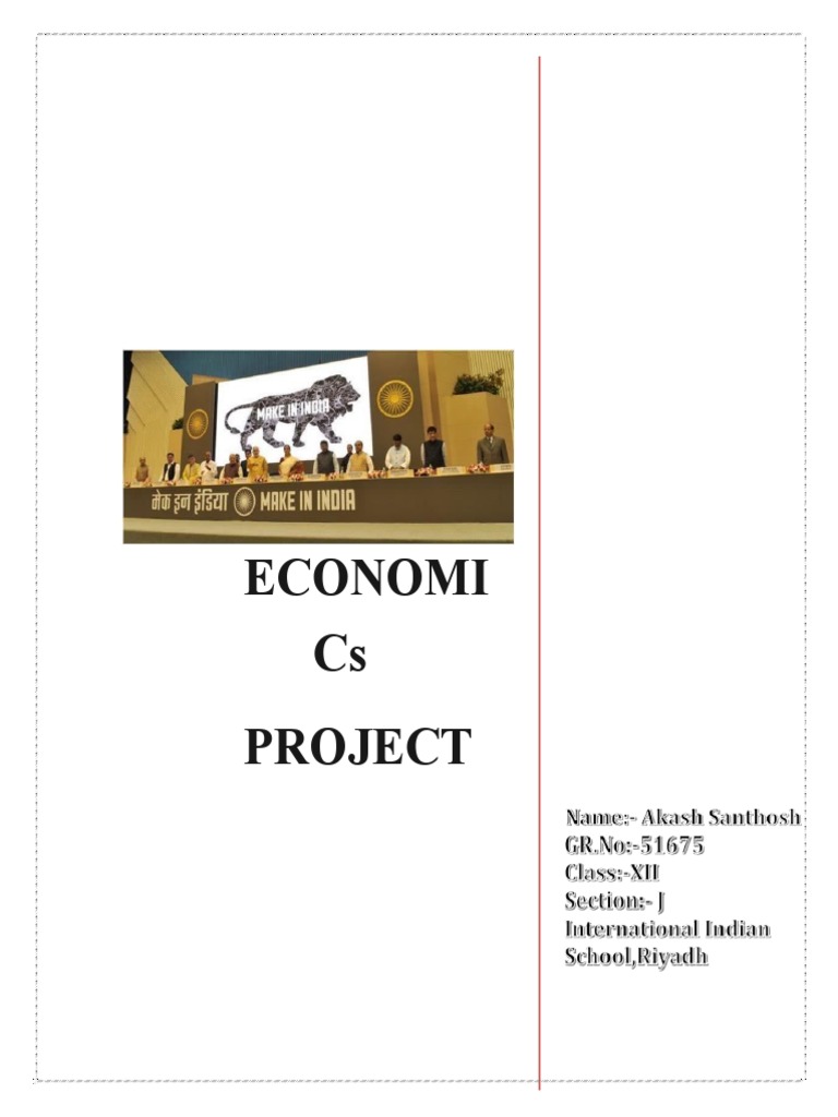 Economics Project | Download Free PDF | Economies