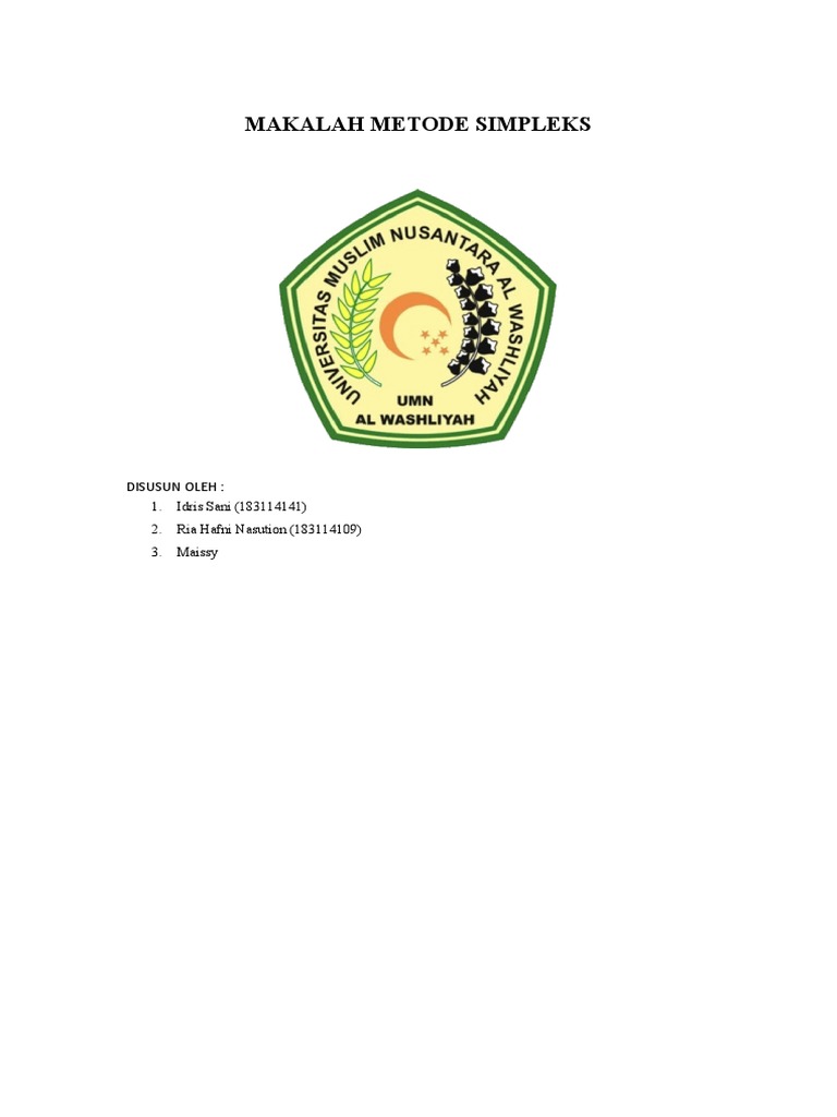 Metode Simpleks | PDF