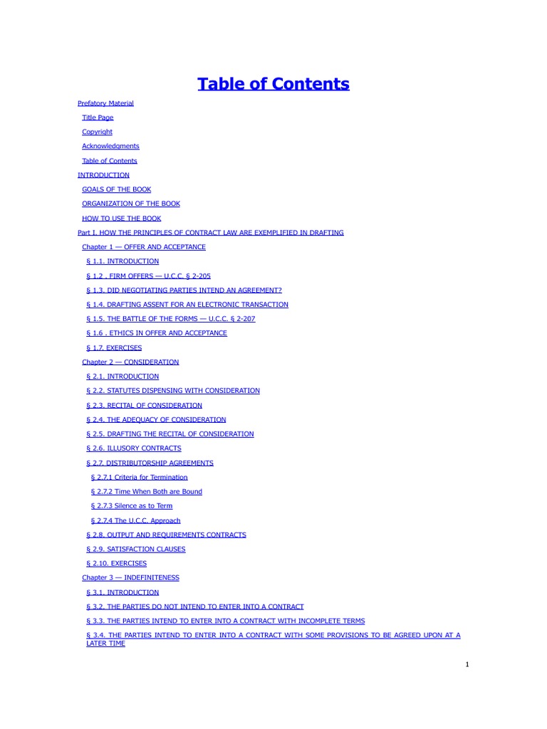 Drafting and Analyzing Contracts - A Guide To The Practical Application of The Principles of ...