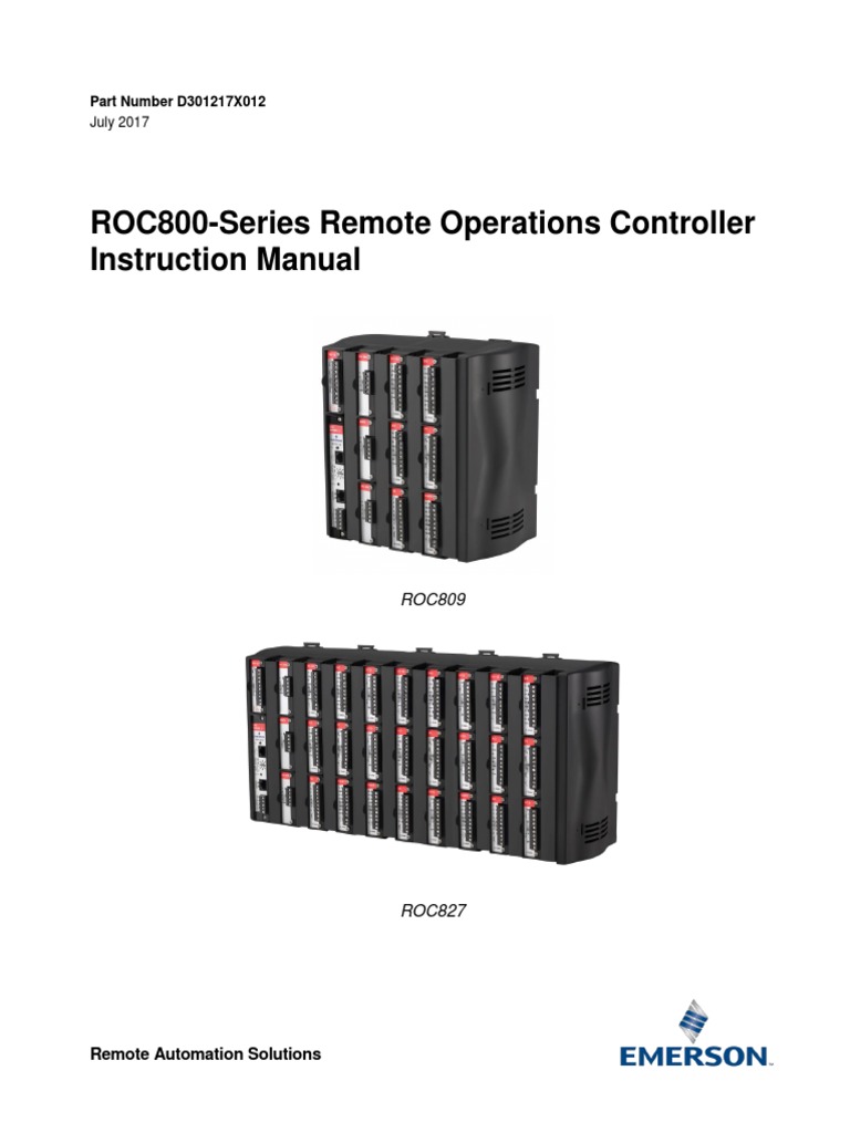 ROC800 Instruction Manual-132344 | PDF | Input/Output | Programmable Logic Controller