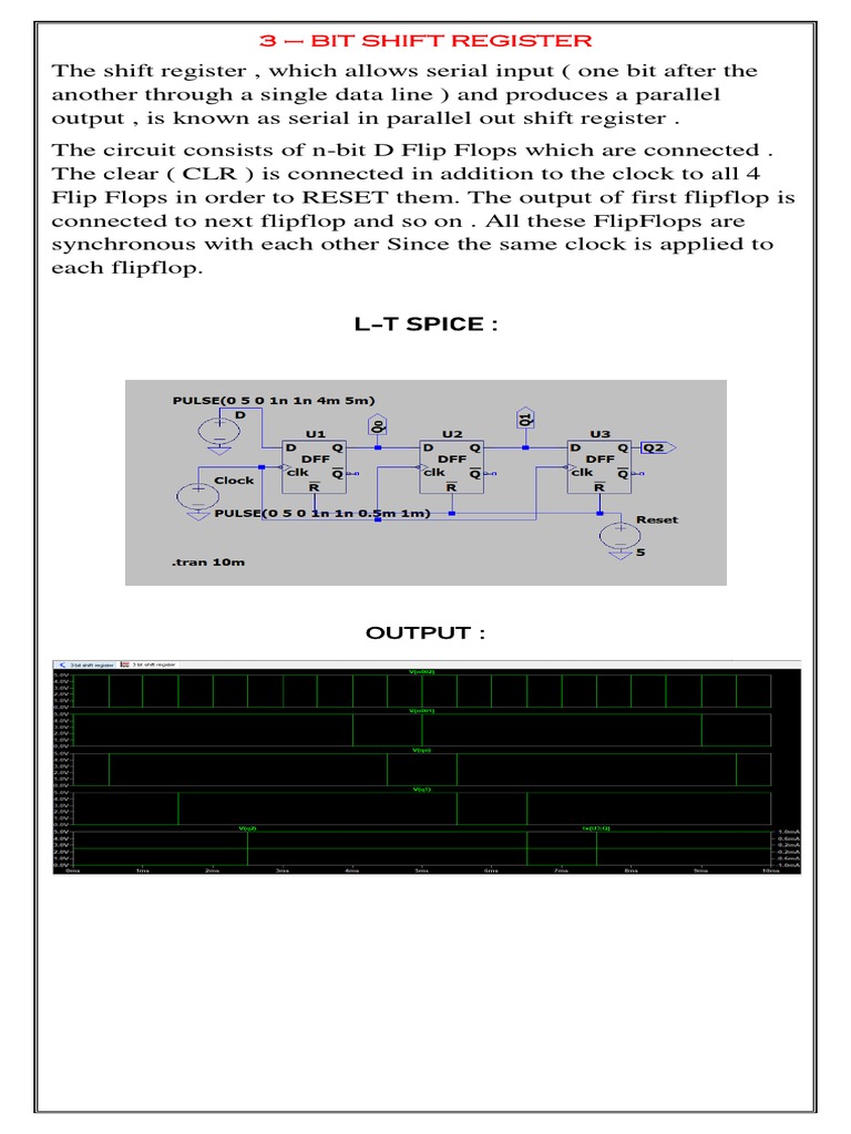3 - Bit Shift Register: Output | PDF