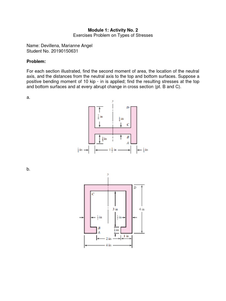 Stress Analysis Exercises | PDF | Mechanical Engineering | Mechanics
