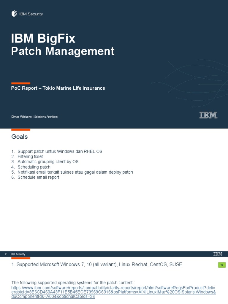 Ibm Bigfix: Patch Management | PDF | Cloud Computing | Mobile App