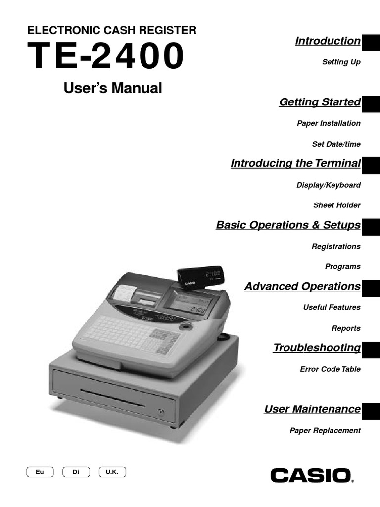 User's Manual: Electronic Cash Register | PDF | Electrical Connector ...