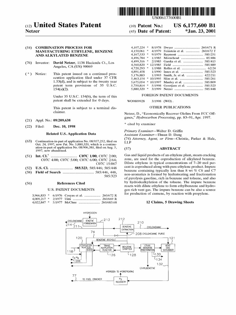 Ethylene Benzene Alkylated Benzene | PDF