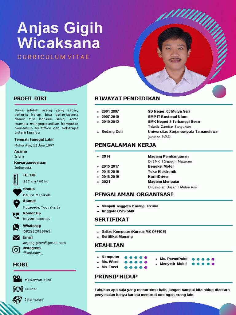CV Anjas Gigih Wicaksana | PDF