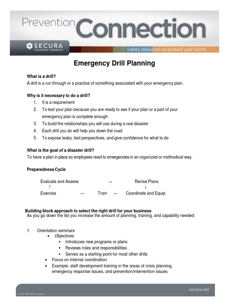 Emergency Drill Planning Guide | PDF | Emergency Management | Emergency