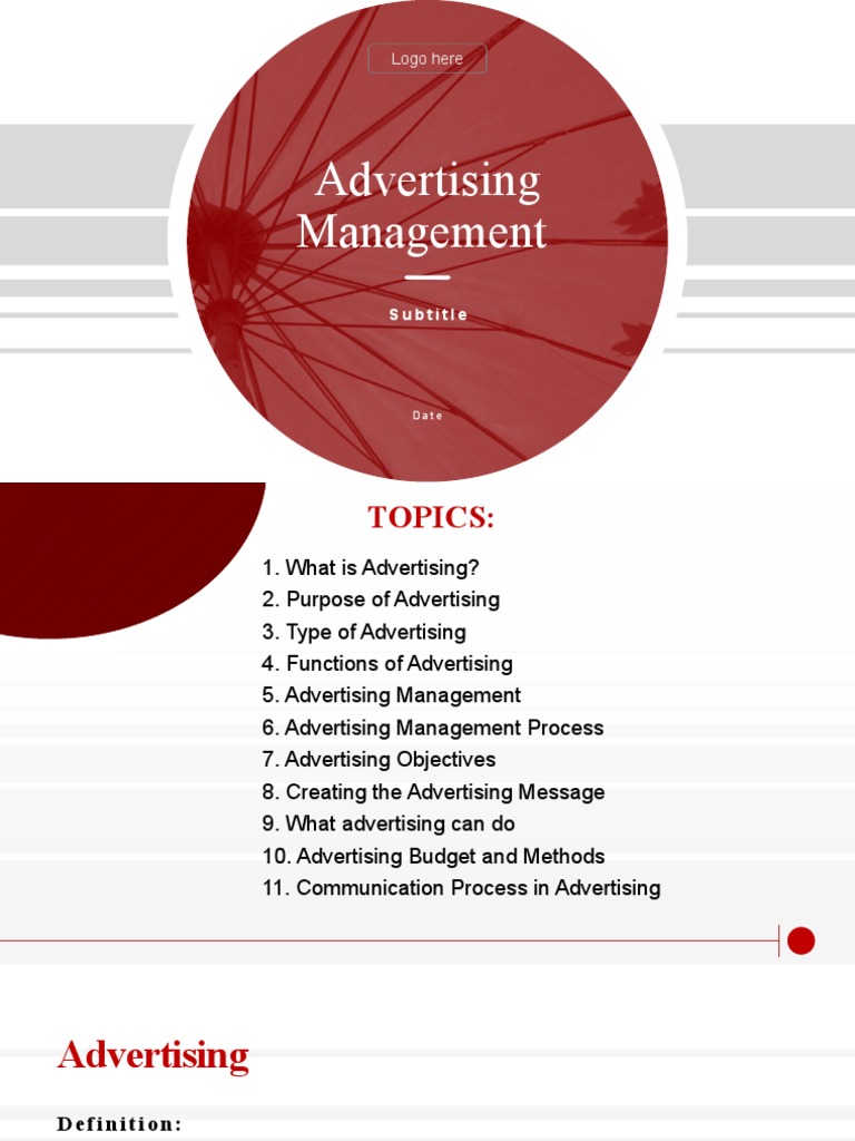 03 Advertising Management | PDF | Advertising | Target Audience