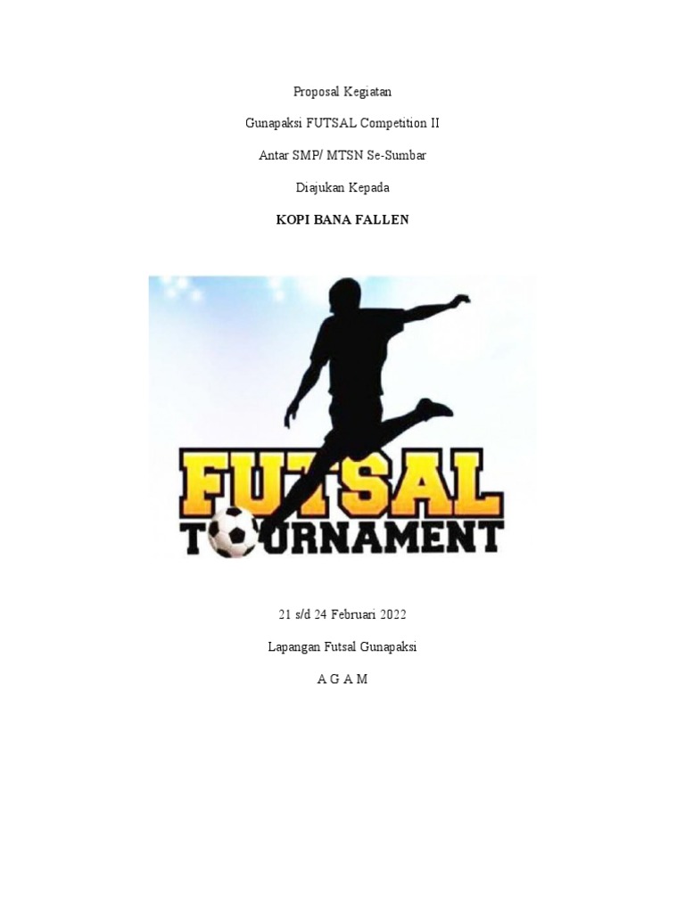 Contoh Proposal Futsal | PDF
