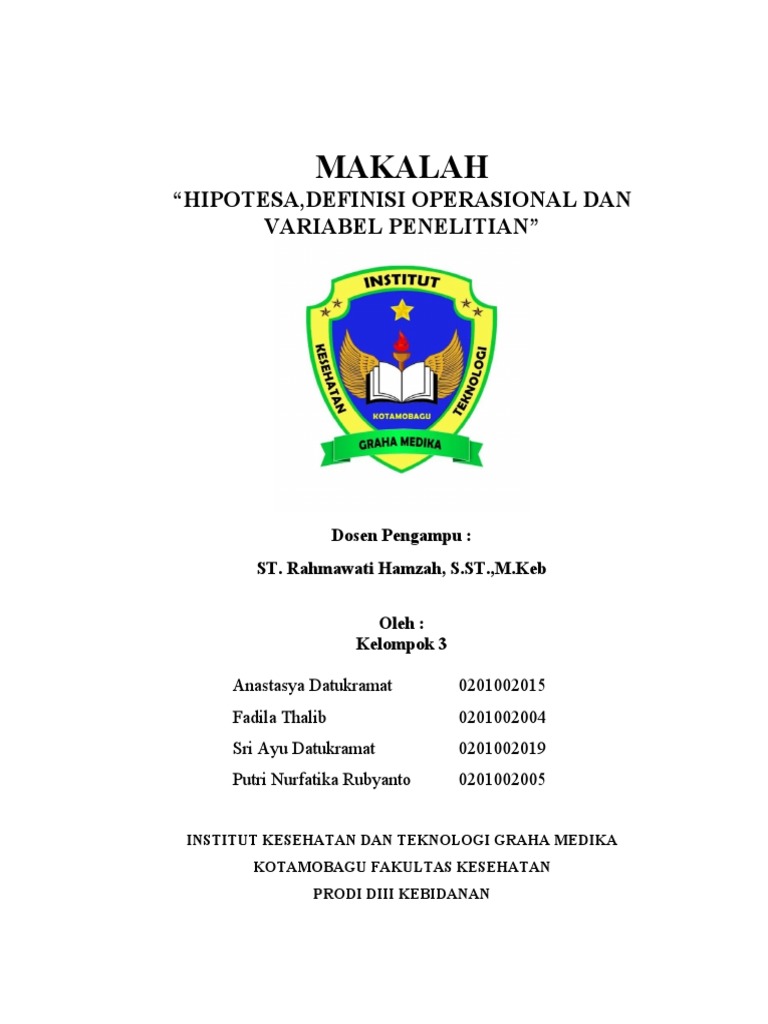 MAKALAH Variabel Penelitian MPBD Kel 3 | PDF | Karier & Perkembangan ...