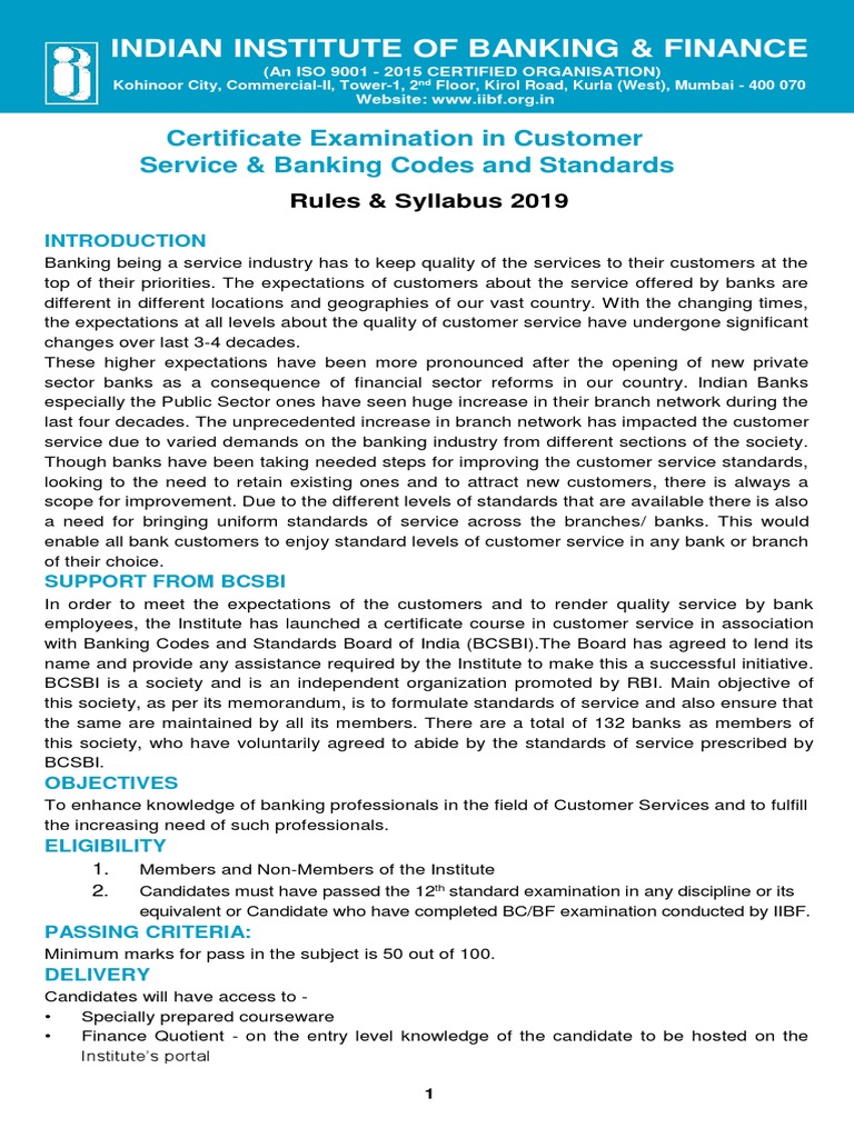 Indian Institute of Banking & Finance: Certificate Examination in ...