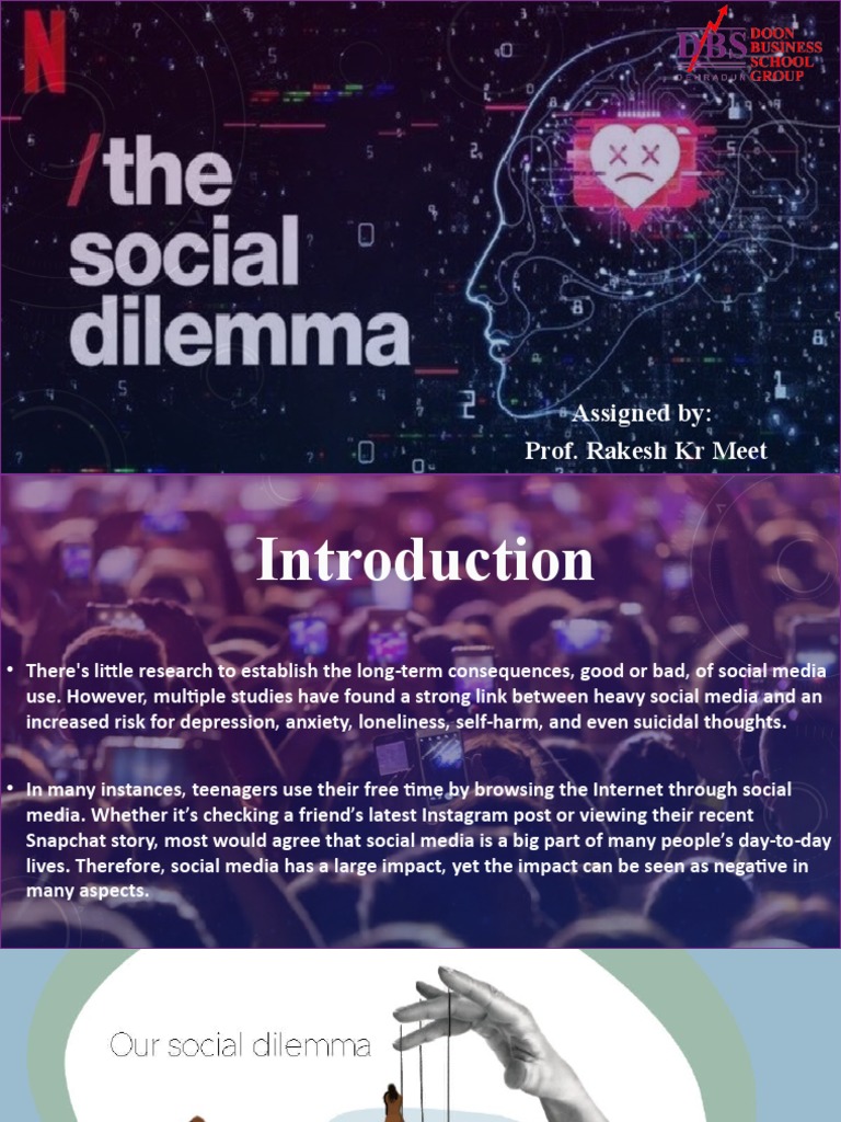 Presentation BE - The Social Dilemma | PDF | Popular Culture & Media ...