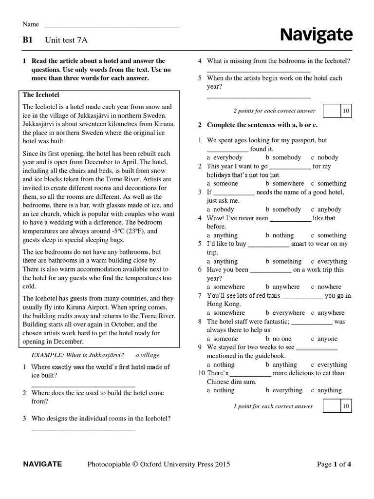 Unit Test 7A | PDF | Transport