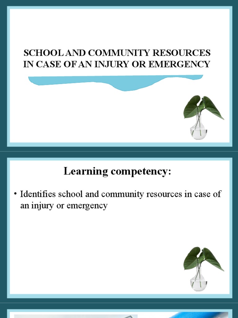 School and Community Emergency Resources | PDF | First Aid | Knee