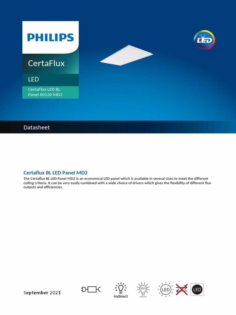Philips Certaflux Led Panel 60120 | PDF | Electrical Engineering ...