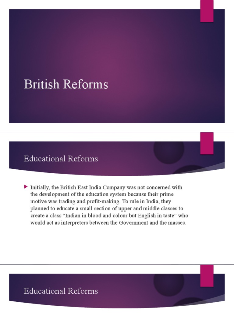 An Overview of British Reforms in India: Educational, Social, and ...