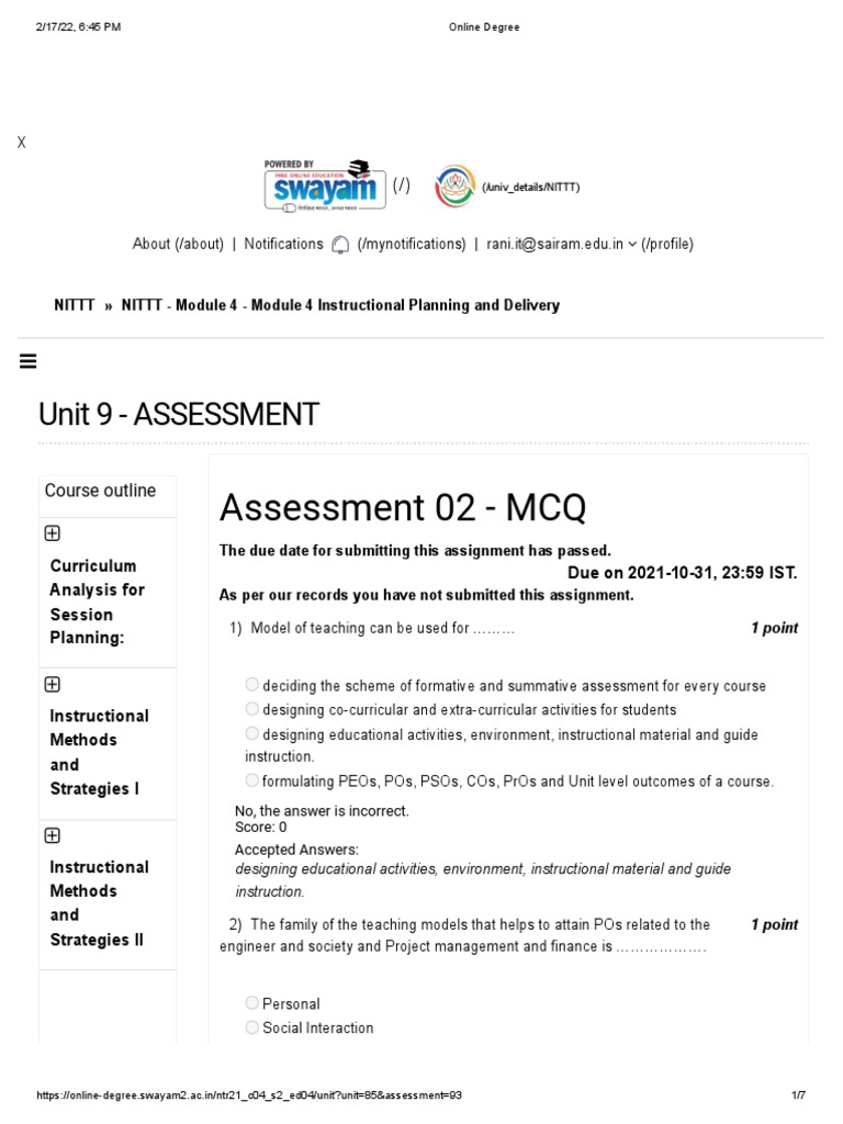 Module 4 Quiz 2 | PDF | Educational Assessment | Learning