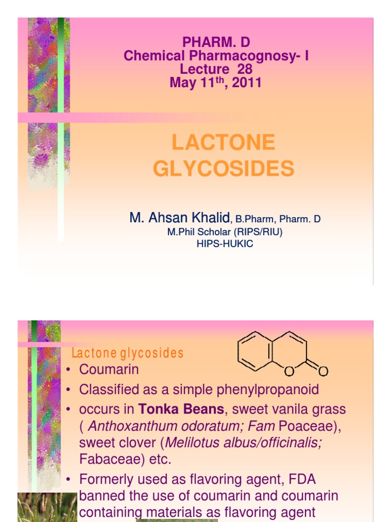 Lactone Glycosides in Pharmacognosy | PDF | Plant Diseases | Wellness