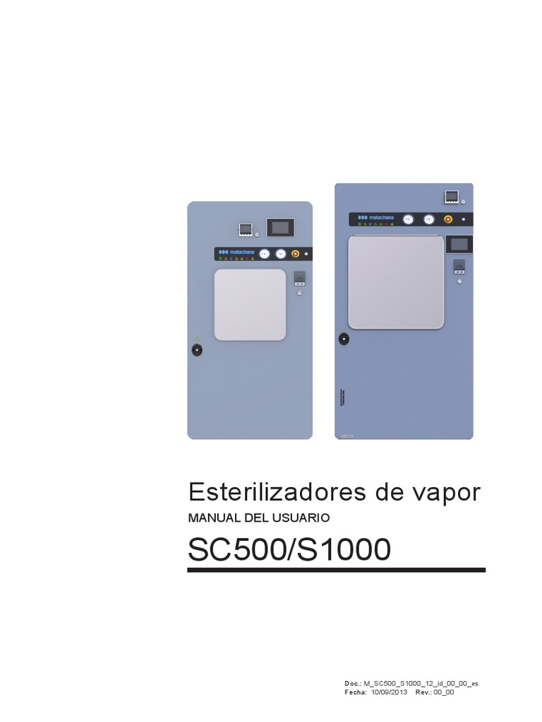 SC500 - S1000 - Manual Usuario | PDF | Agua | Esterilización ...