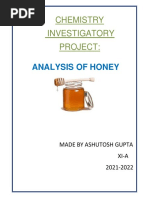 Class XII Chemistry Investigatory Project Analysis of Honey | PDF ...