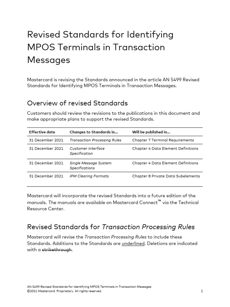 AN 5499 - Revised Standards | PDF | Point Of Sale | Personal ...