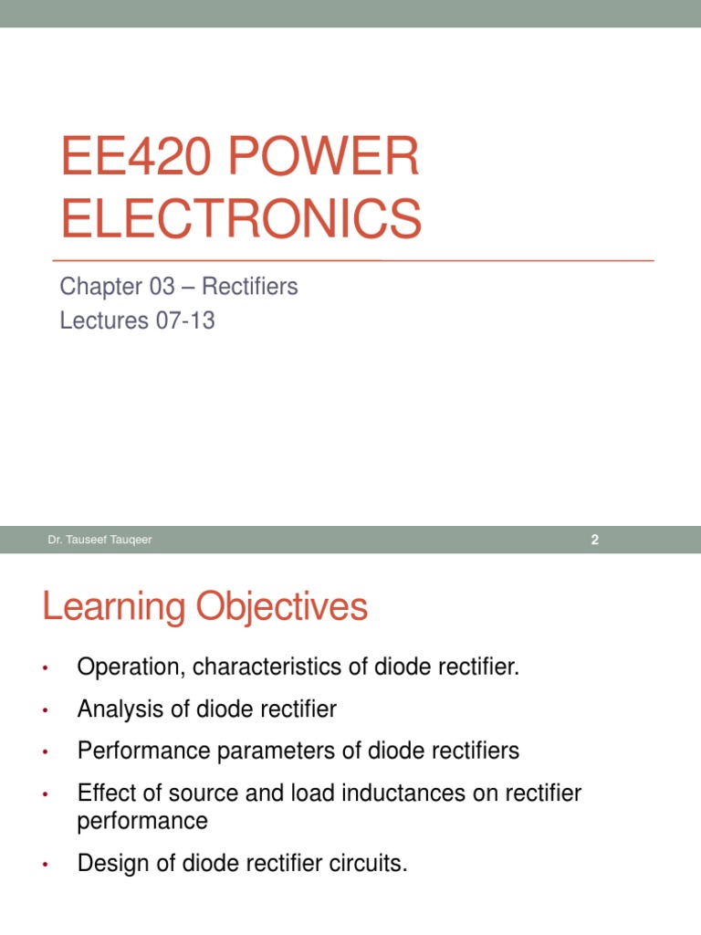 07 13 Rectifiers | PDF | Rectifier | Electric Power