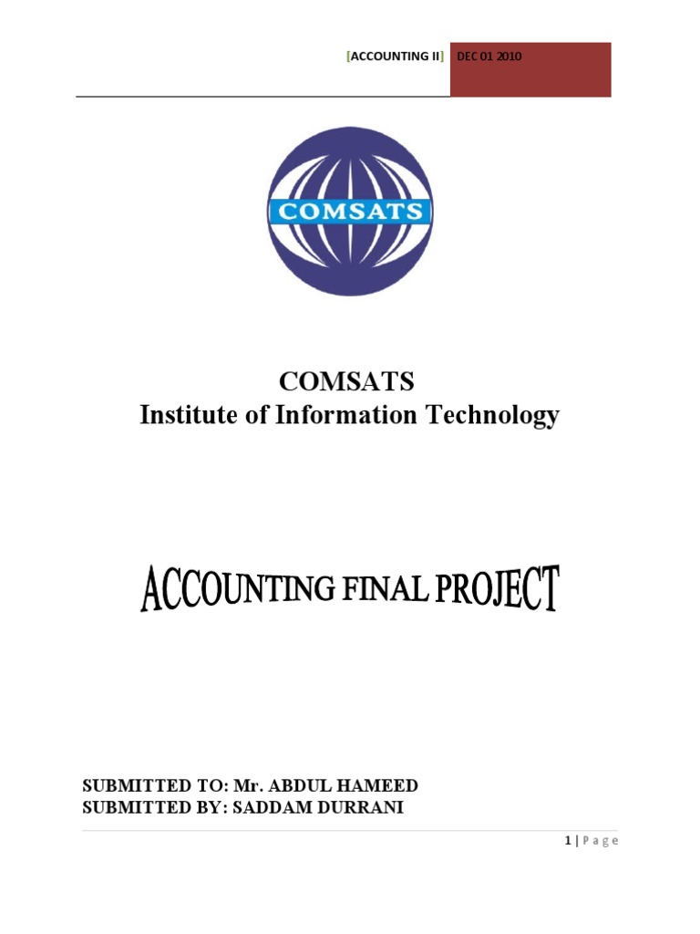 Accounting Final Project | PDF | Financial Audit | Leverage (Finance)