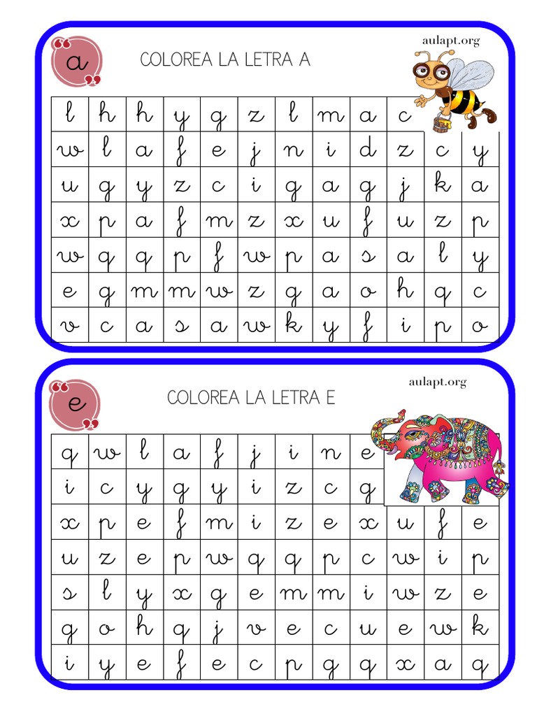 Sopa de letras: las 5 vocales | PDF