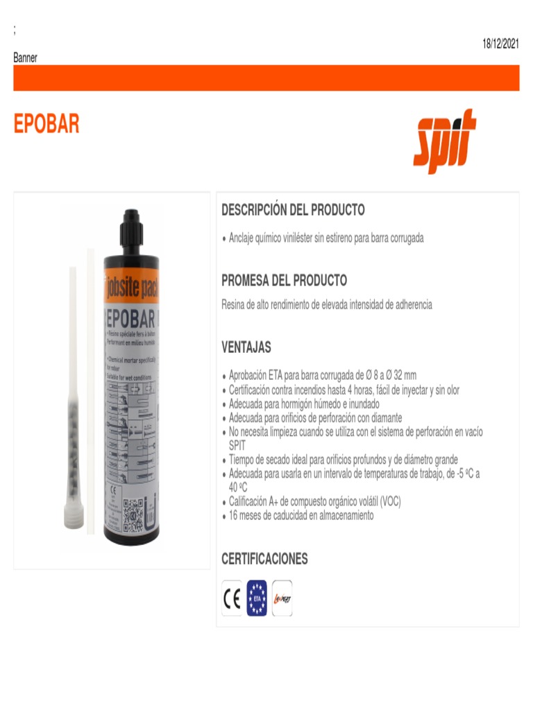EPOBAR | PDF | Materiales | Materiales de construcción