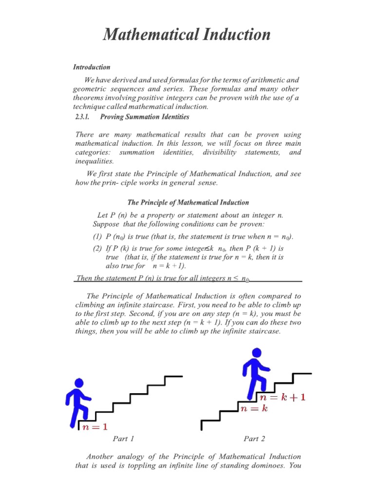Mathematical Induction | PDF | Logic | Mathematics