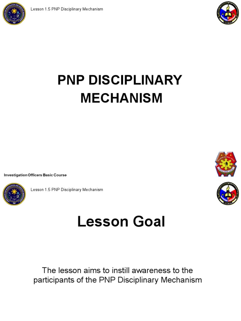 1.5 PNP Disciplinary Mechanism | PDF | Appeal | Complaint