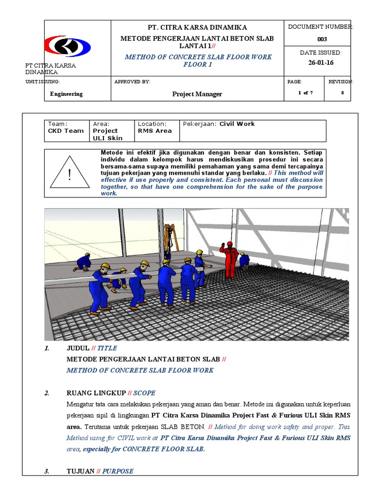 Pengecoran Slab | PDF