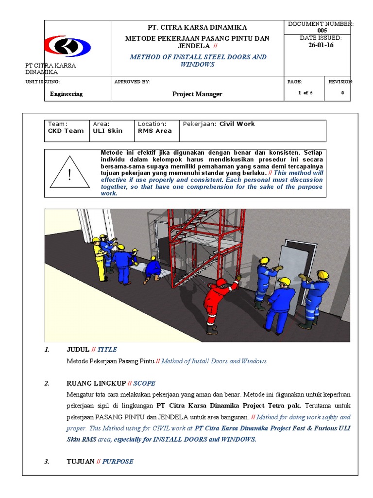 Method Pasang Pintu | PDF