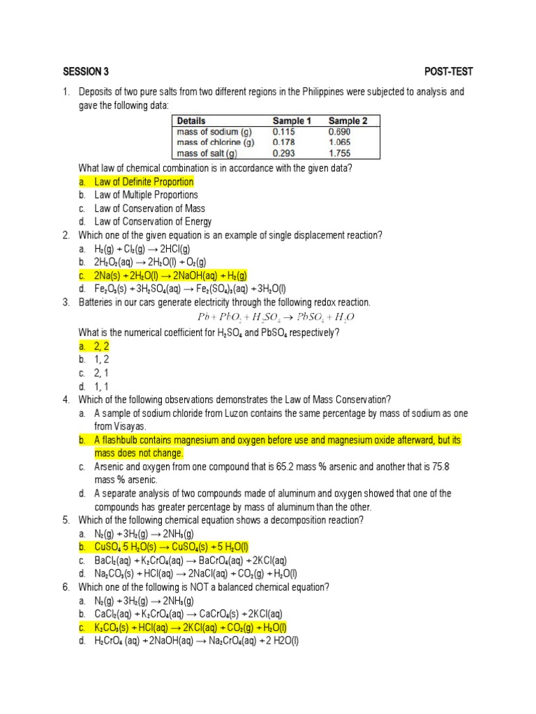 Session 3 Post-Test | PDF | Radioactive Decay | Nuclear Physics