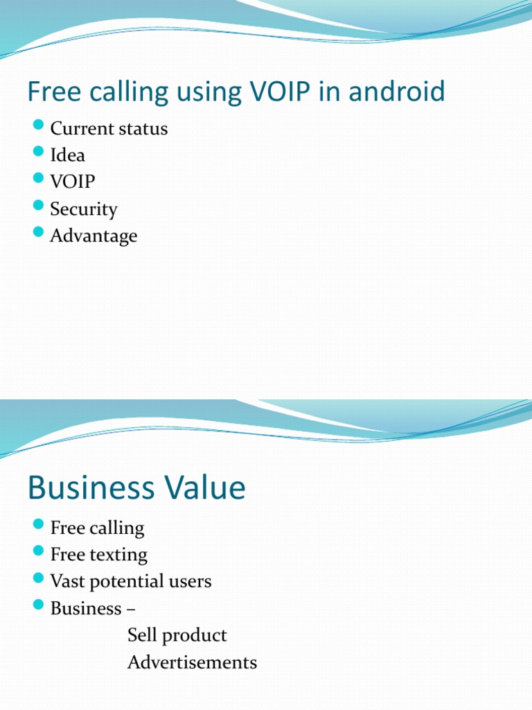 Free Calling Using VOIP in Android | PDF