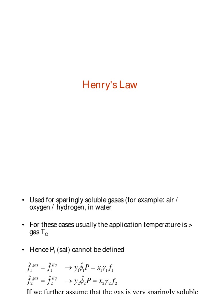 Henrys Law | PDF
