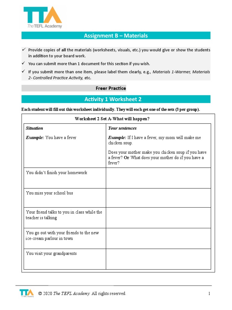 Assignment B - Materials: Freer Practice | PDF