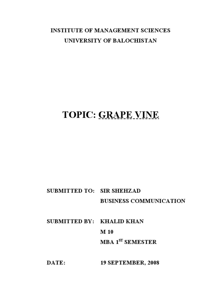 Understanding Grapevine Communication | PDF | Rumor | Communication