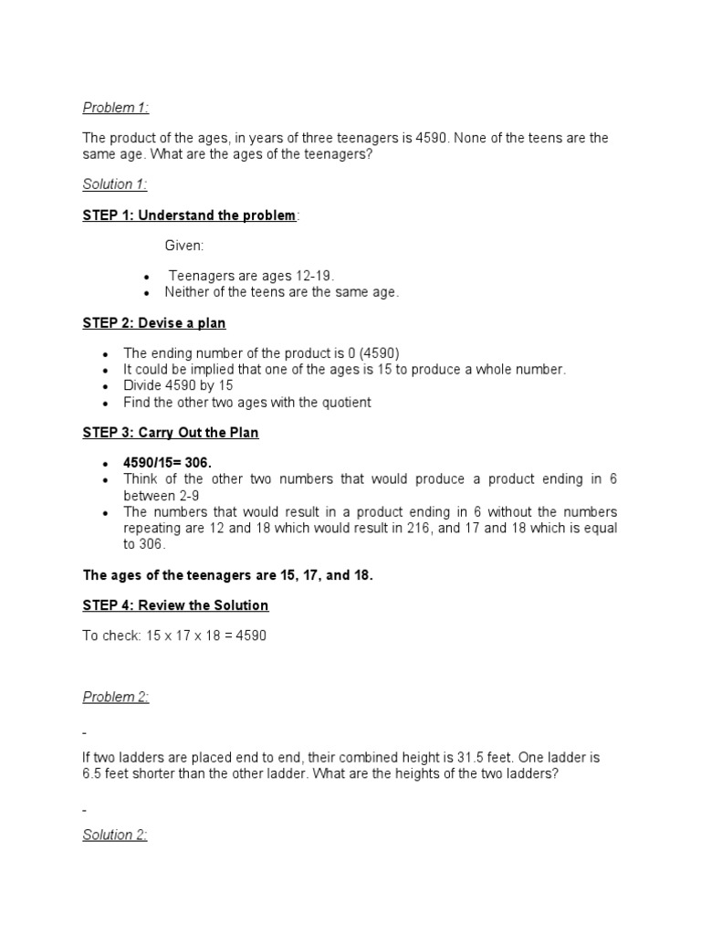 Problem 1:: STEP 1: Understand The Problem | PDF