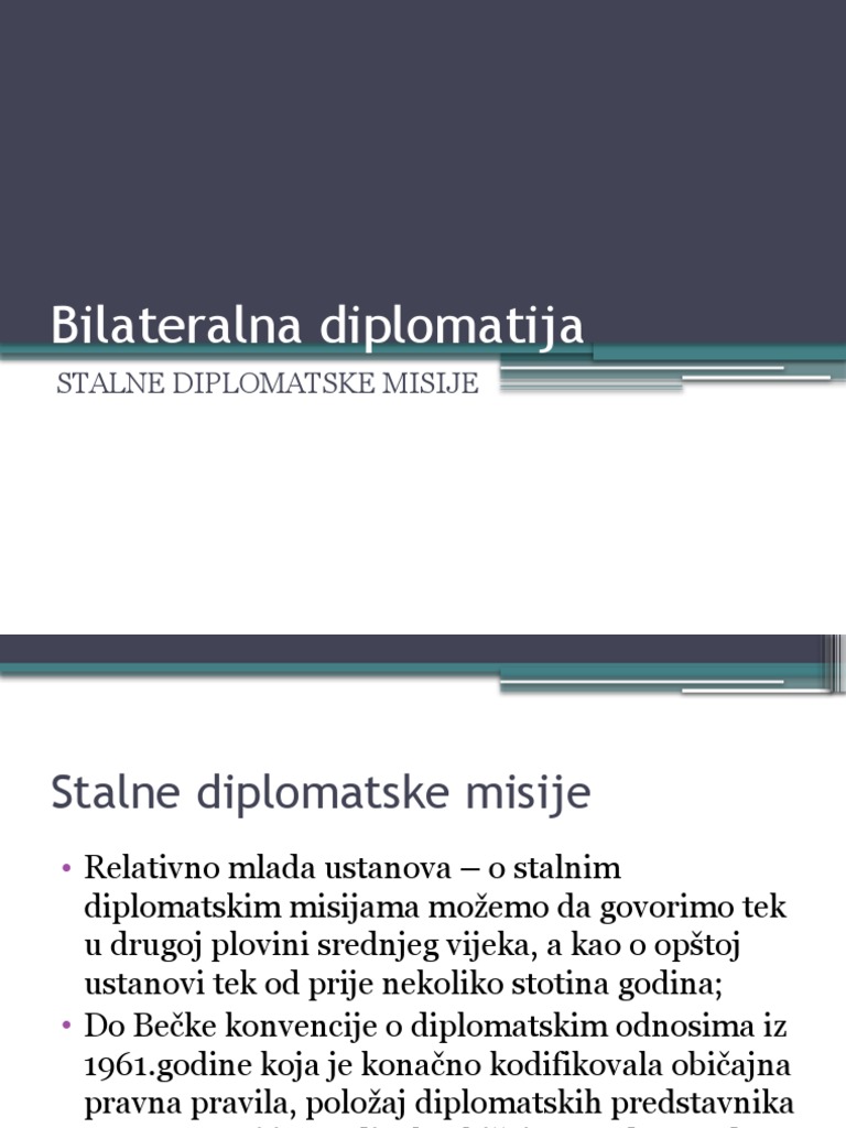 Bilateralna Diplomatija | PDF