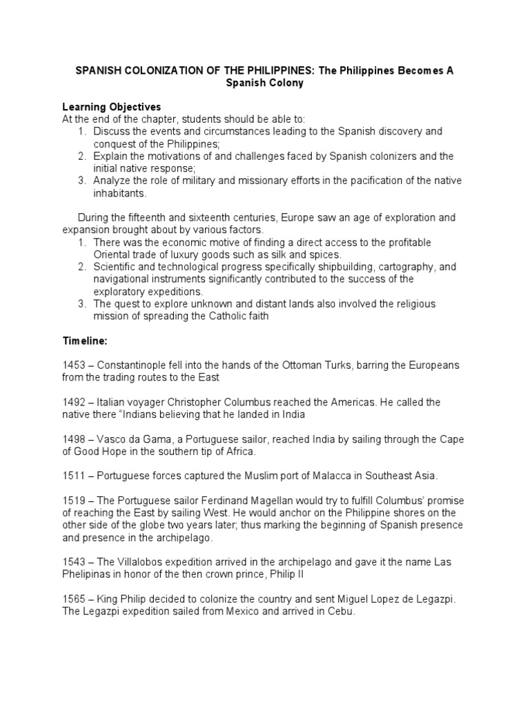 Spanish Colonization of The Philippines: The Philippines Becomes A ...